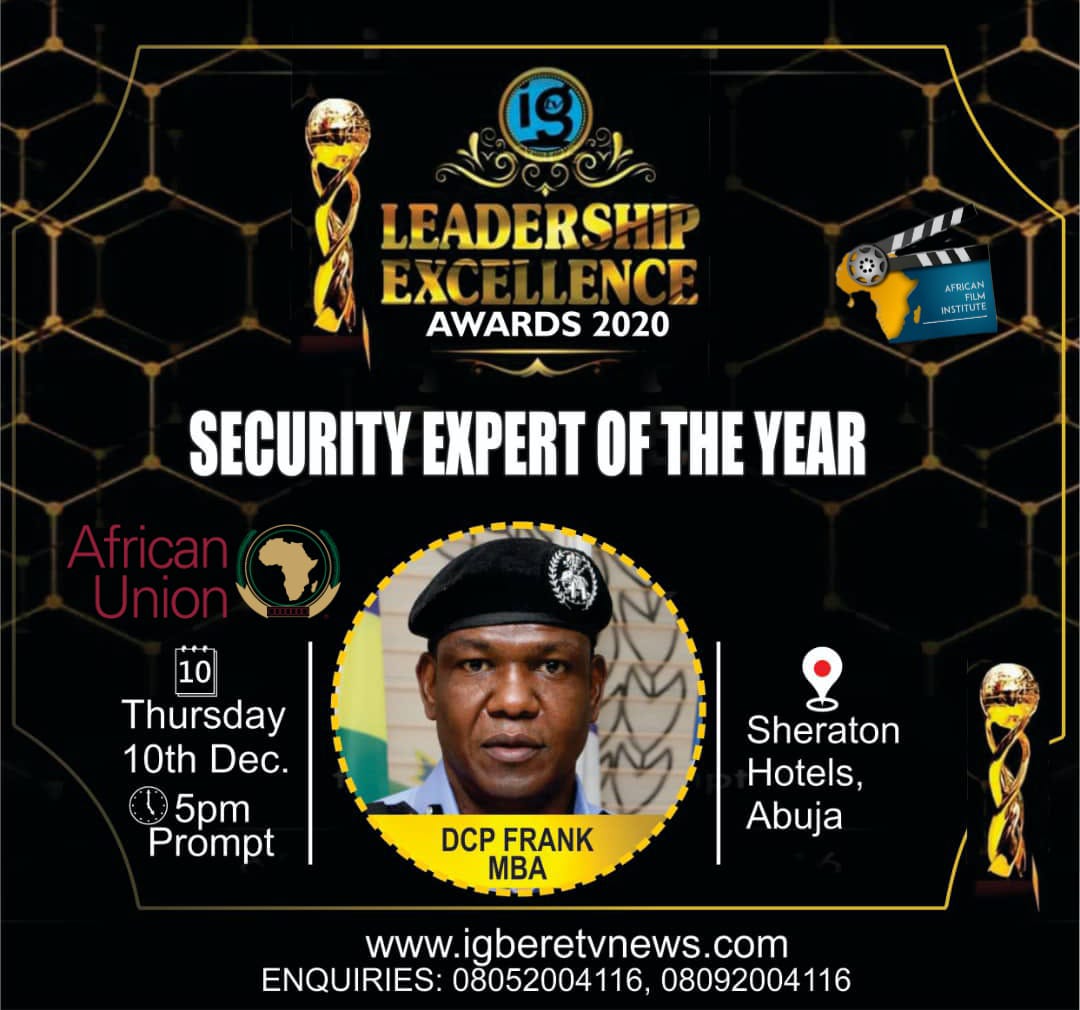 CP Frank Mba Voted 2021 Security Expert Of The Year – Igbere TV