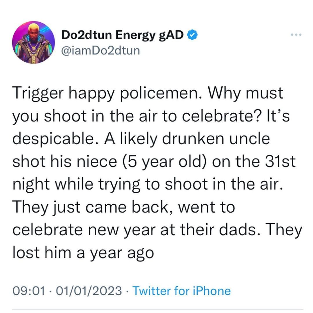 Trigger Happy Police Officer Kills His Niece On New Year’s Eve In Owerri, Imo – Igbere TV