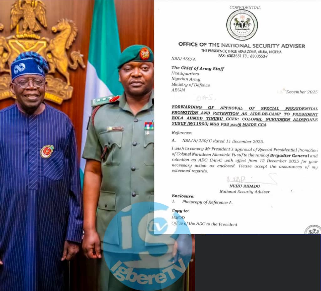 Disturbing Letter From NSA Nuhu Ribadu to Chief of Army Staff – Igbere TV