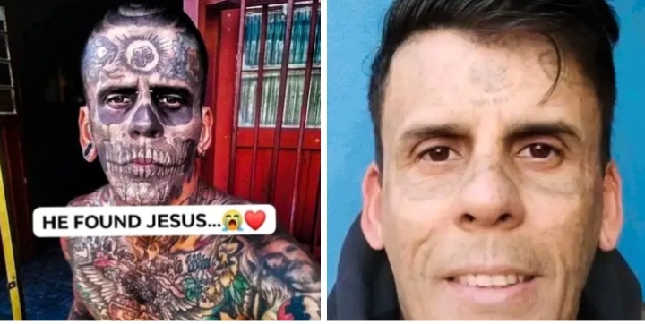 Most Tattooed Man In Brazil Finds Jesus, Undergoes Painful Laser ...